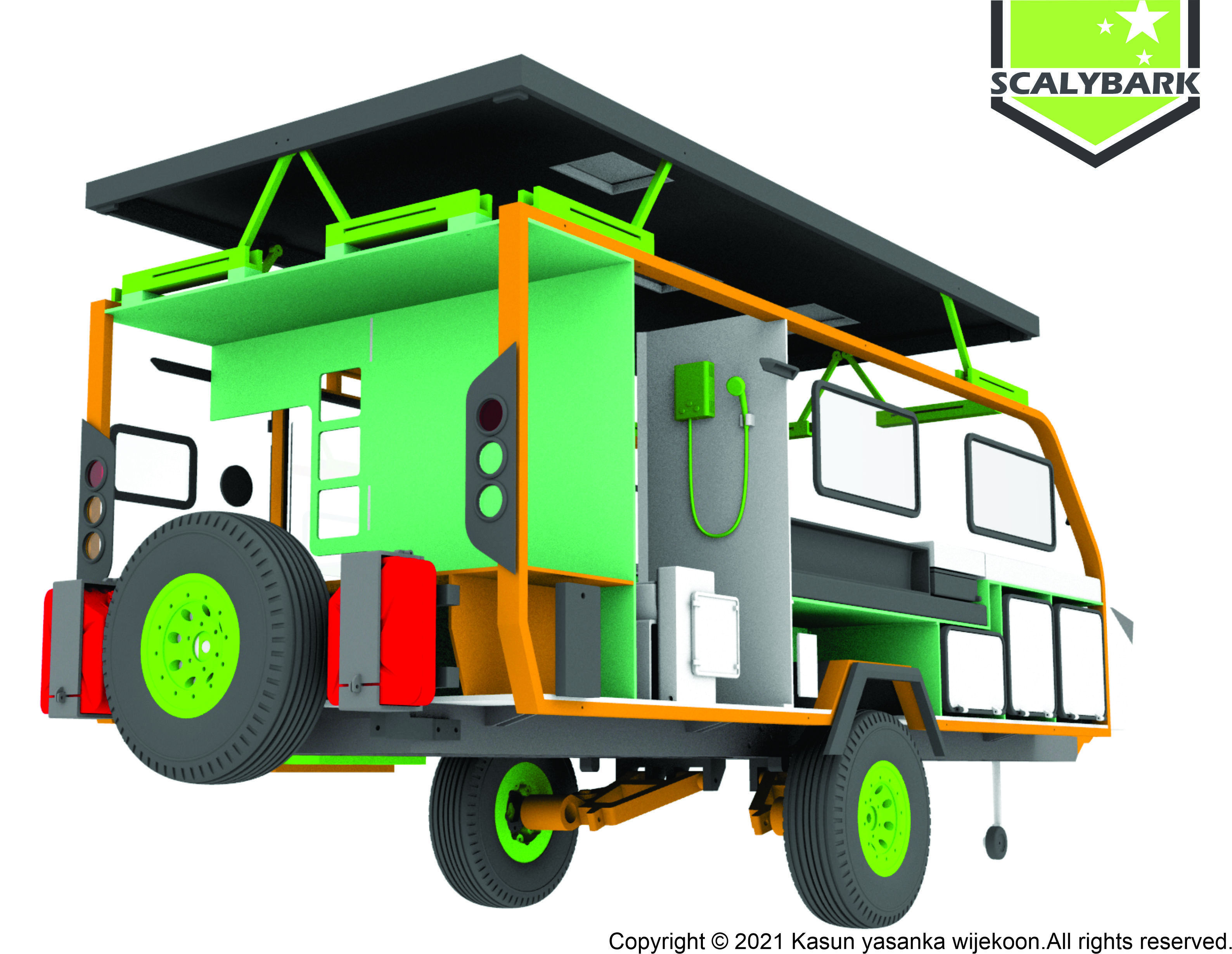 OFF ROAD CAMPING TRAILER 3D PRINTABLE MODEL STL 3D model 3D printable ...