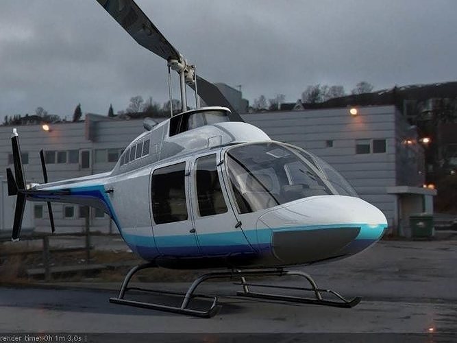 Bell 204 3D model animated | CGTrader