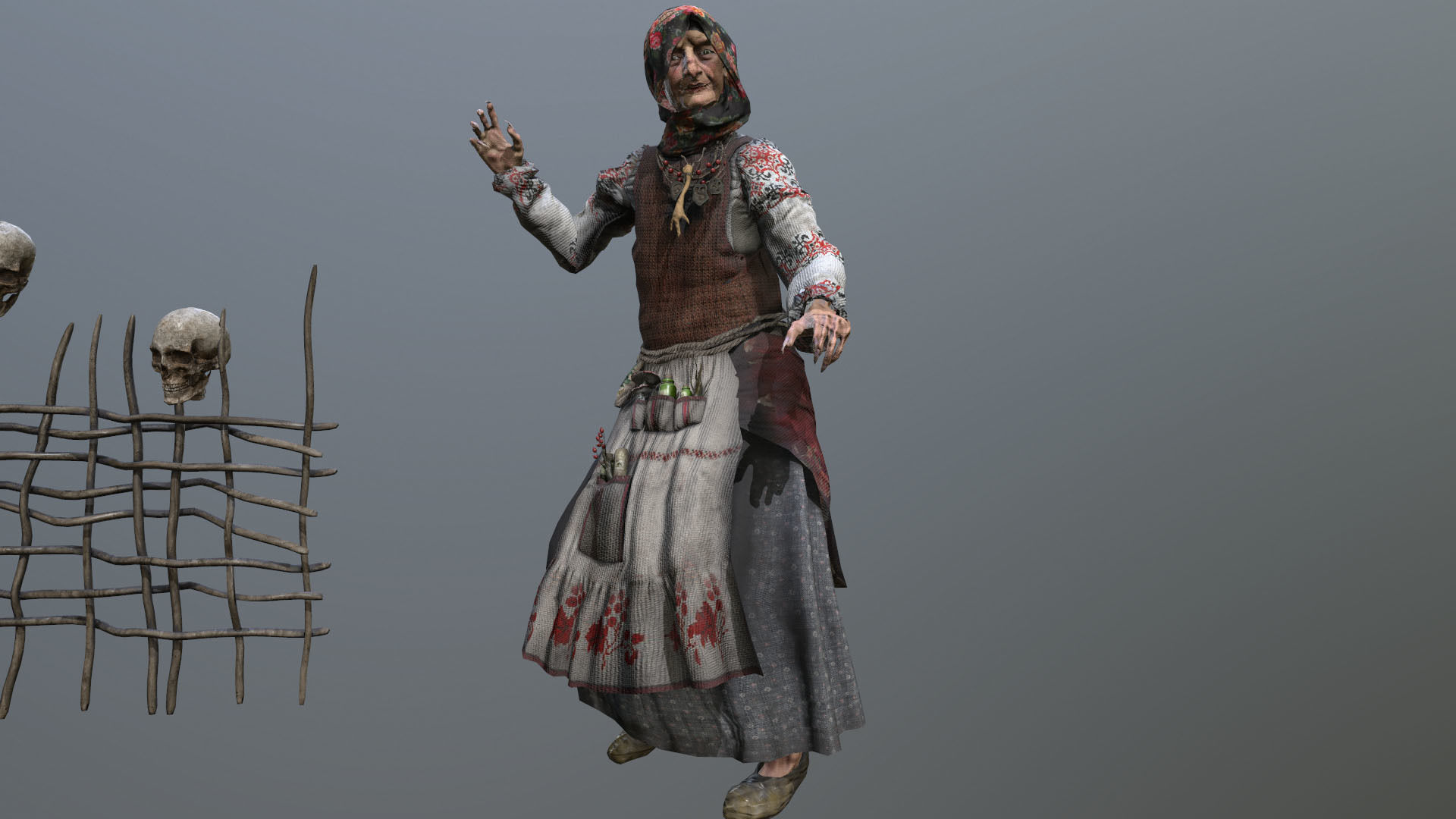 3D model Witch Baba Yaga VR / AR / low-poly | CGTrader