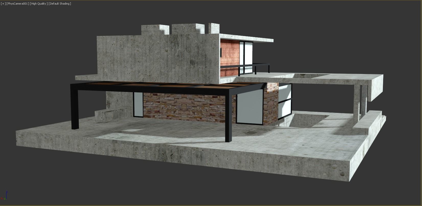 3D model Moden Concrete House VR / AR / low-poly | CGTrader
