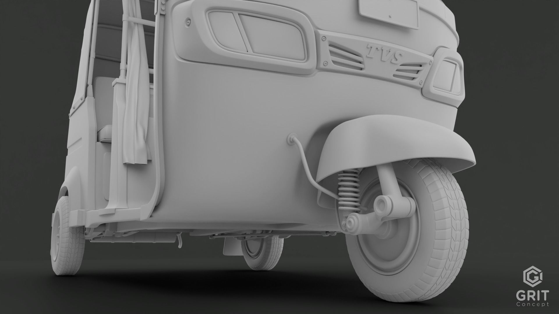 3D model TRICYCLE - RICKSHAW 3D MODEL VR / AR / low-poly | CGTrader