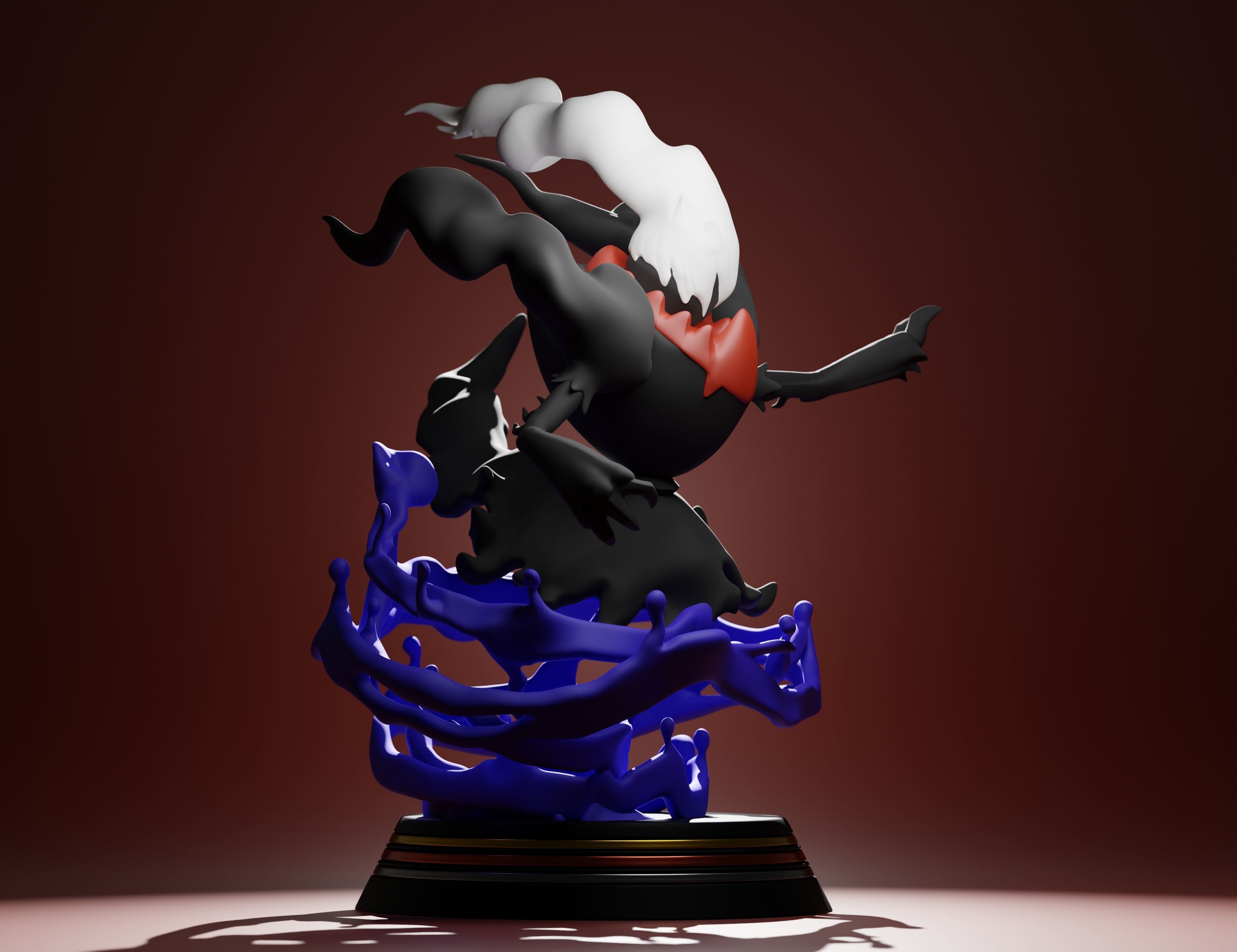 DARKRAI - 3D PRINTABLE POKEMON with cuts and as a whole 3D model 3D ...