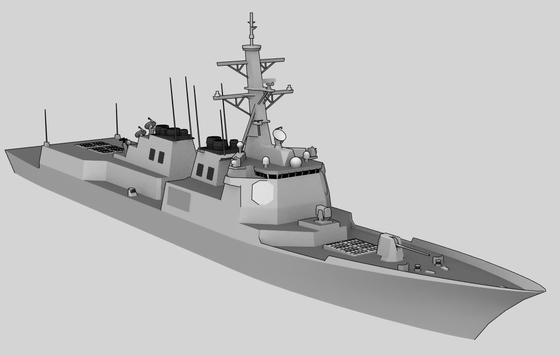 3D model DDG Sejong the Great KDX III class VR / AR / low-poly | CGTrader
