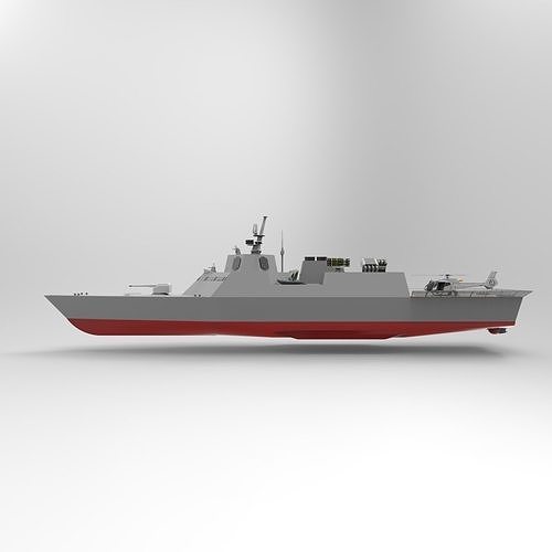 Fast destroyer ship 3D model | CGTrader