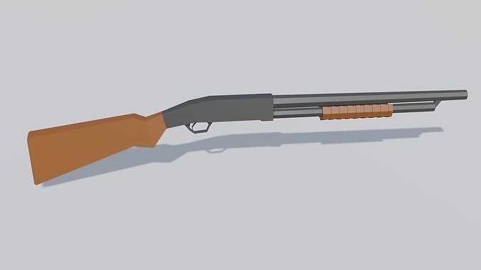 3D model Low-Poly Shotgun VR / AR / low-poly | CGTrader