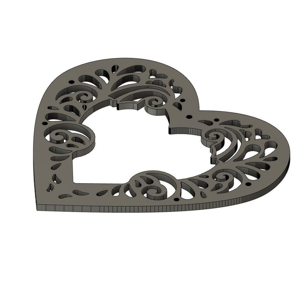 Heart Frame 3D model 3D printable | CGTrader