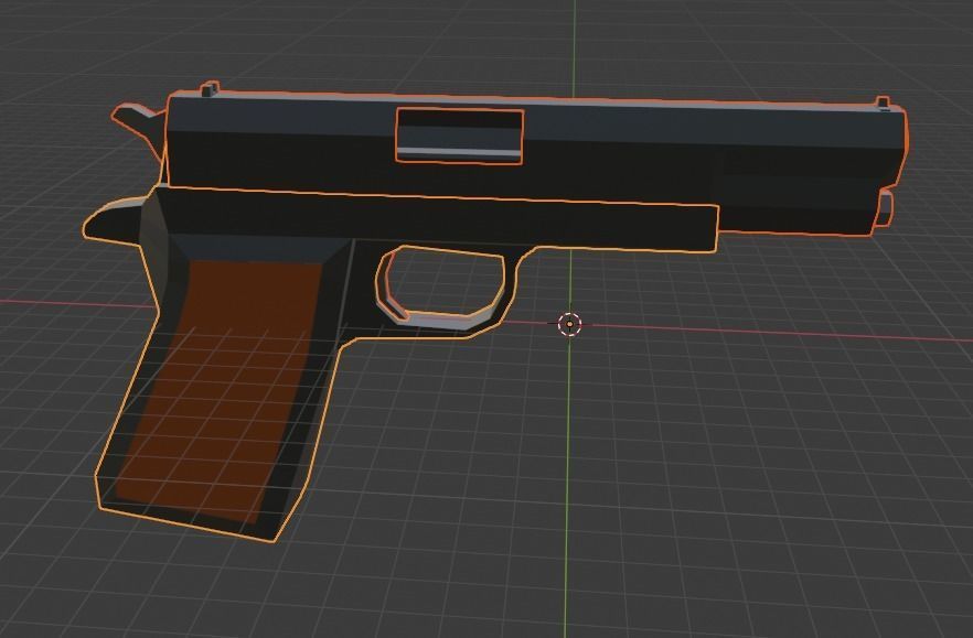 3D model Low-Poly Pistol gun VR / AR / low-poly | CGTrader