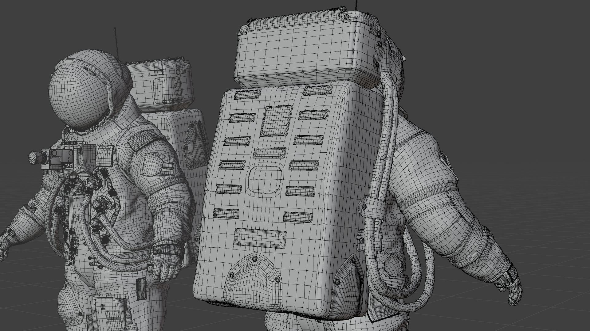 3D model Apollo 11 A7L Spacesuit Rigged VR / AR / low-poly rigged ...