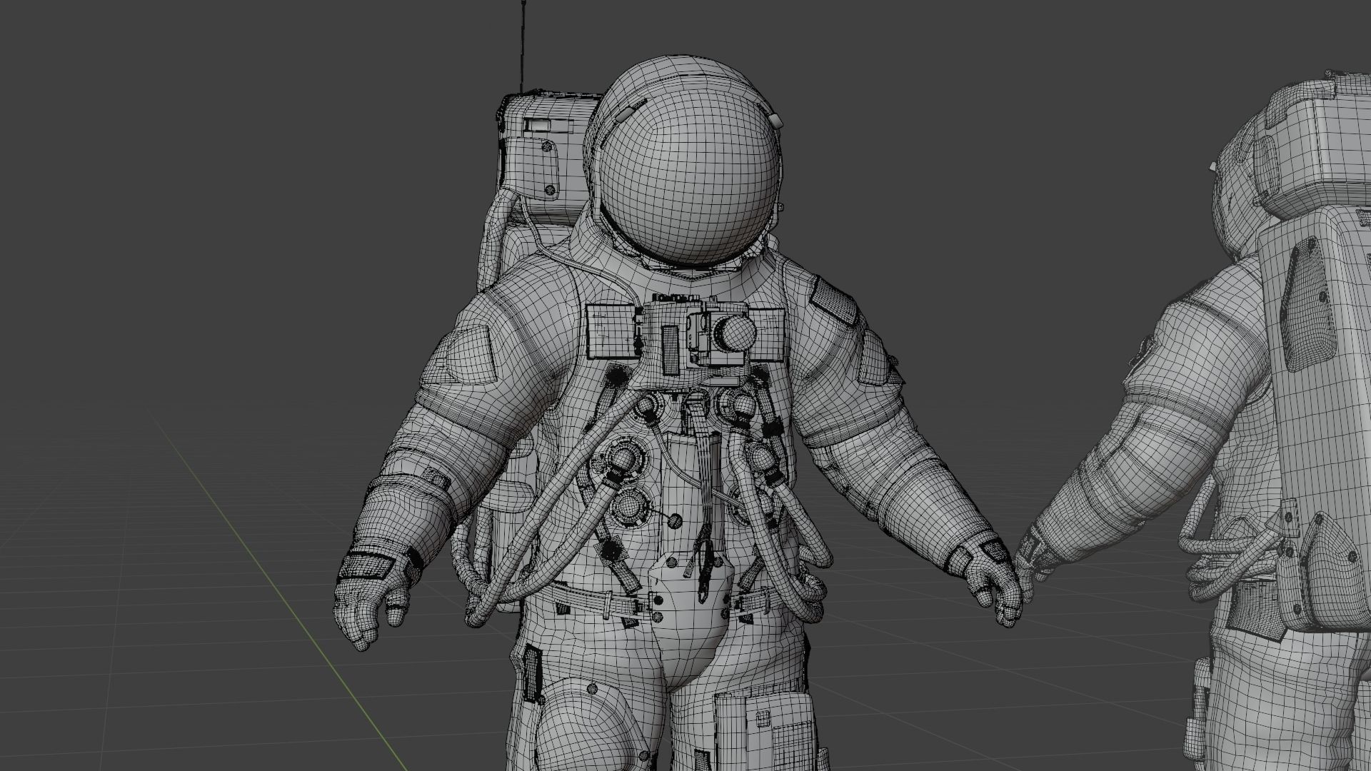 3D model Apollo 11 A7L Spacesuit Rigged VR / AR / low-poly rigged ...