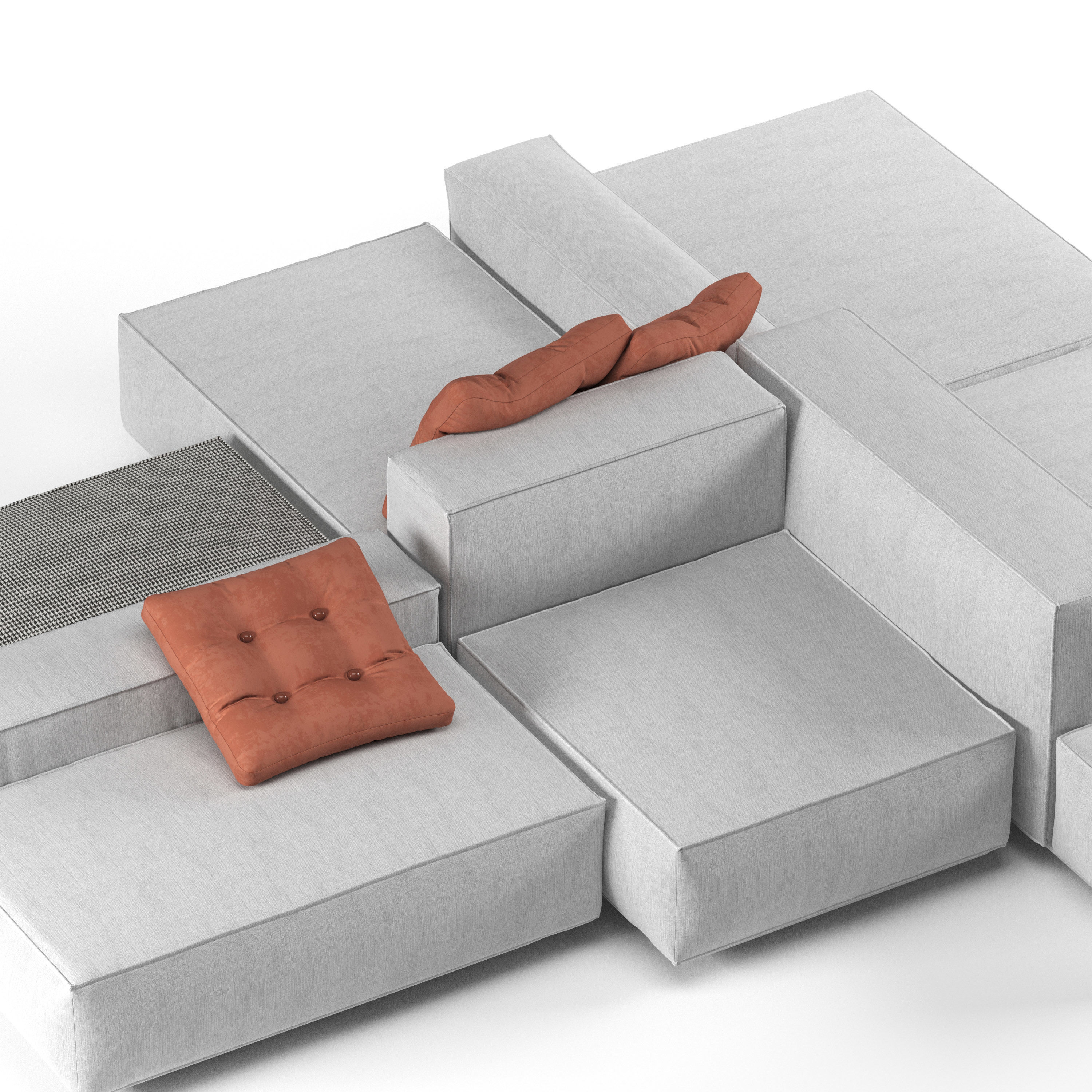 Marechiaro system MH12 modular sofa by Arflex Italia 3D model | CGTrader