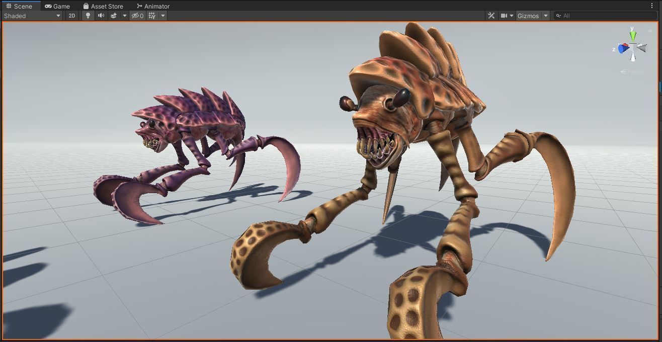 3D model Shell Monster VR / AR / low-poly rigged animated | CGTrader