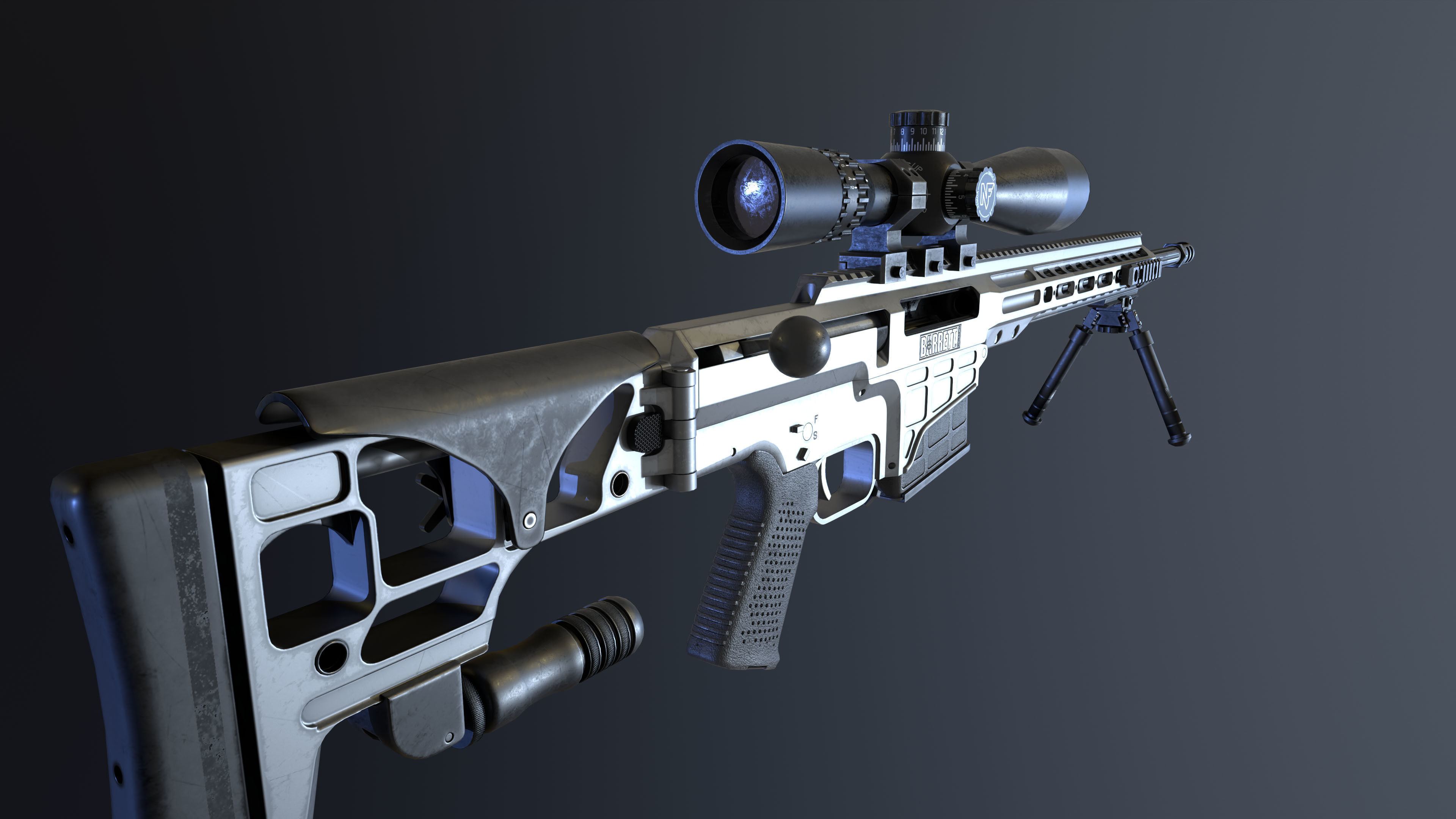 3D model BARRETT MRAD - GAME READY MODEL 4K VR / AR / low-poly | CGTrader