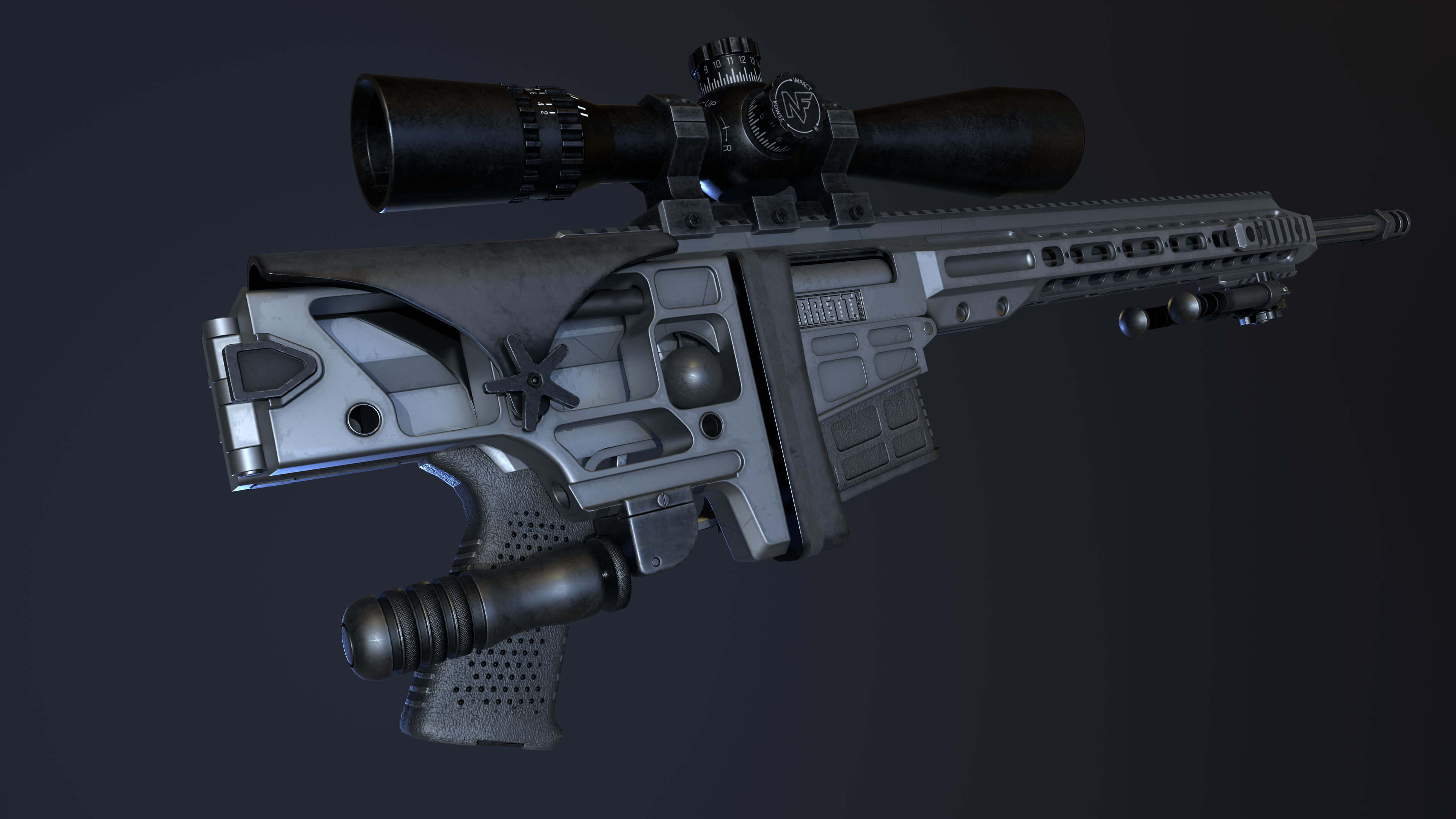 3D model BARRETT MRAD - GAME READY MODEL 4K VR / AR / low-poly | CGTrader