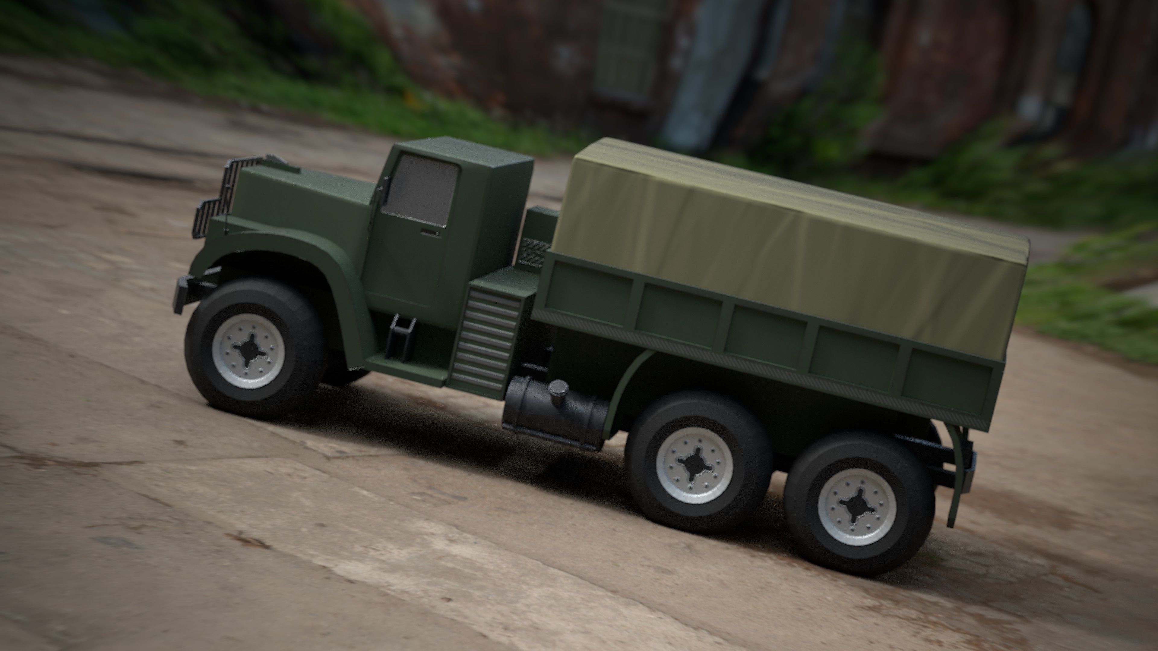 3D model Low-poly Army Truck VR / AR / low-poly | CGTrader