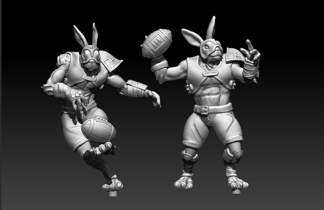 Bunny team 3D model 3D printable | CGTrader