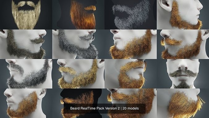 Beard RealTime Pack Version 2 3D Model Collection | CGTrader