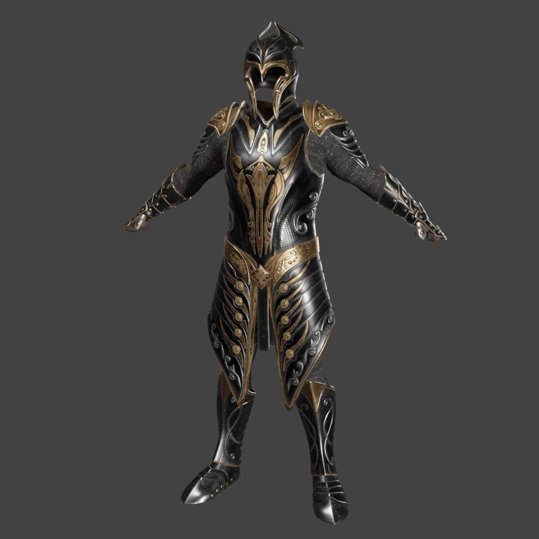 3D model Mirkwood Elf Armour Dark Medieval Style VR / AR / low-poly ...