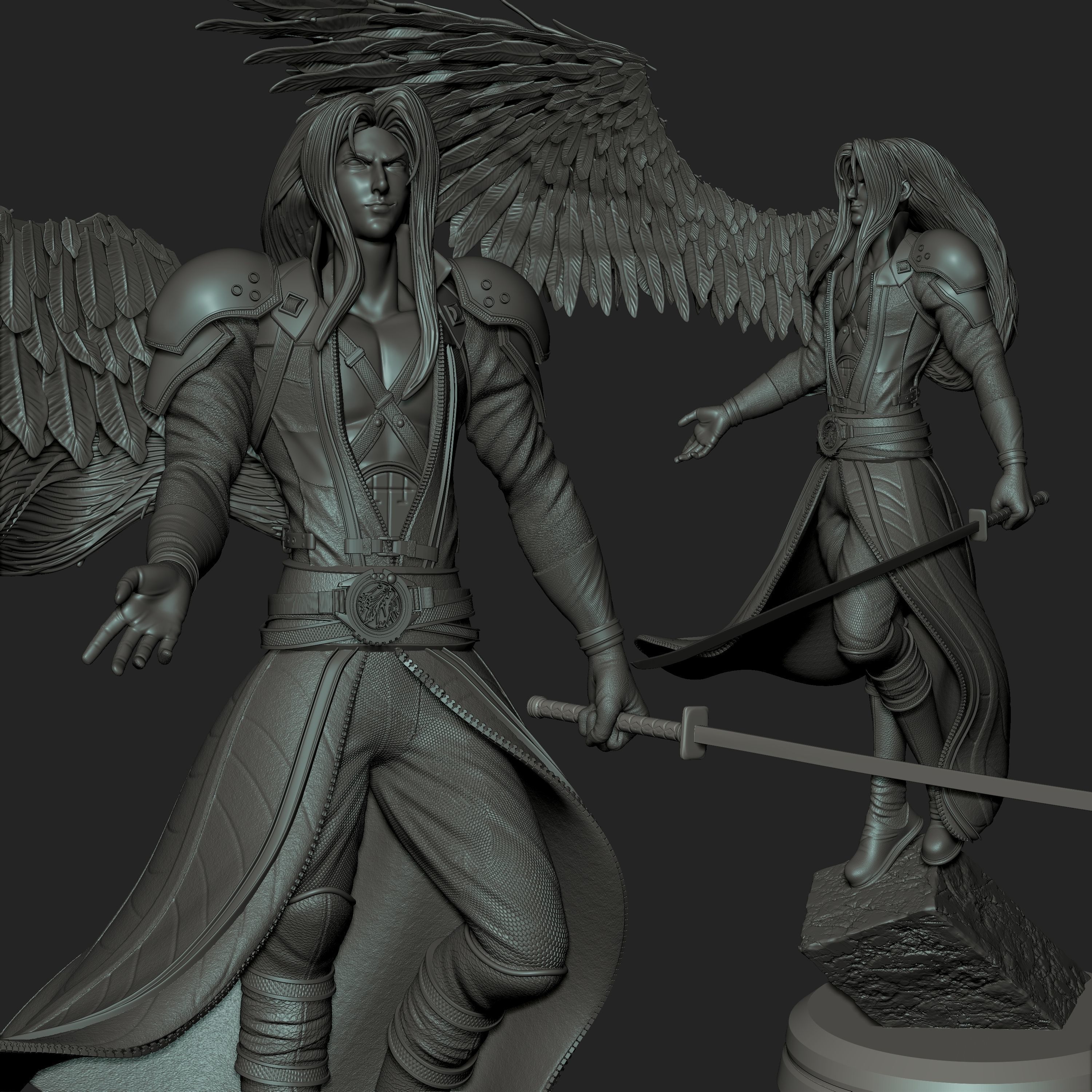 Sephiroth - One winged angel - Final Fantasy VII 3D model 3D printable ...