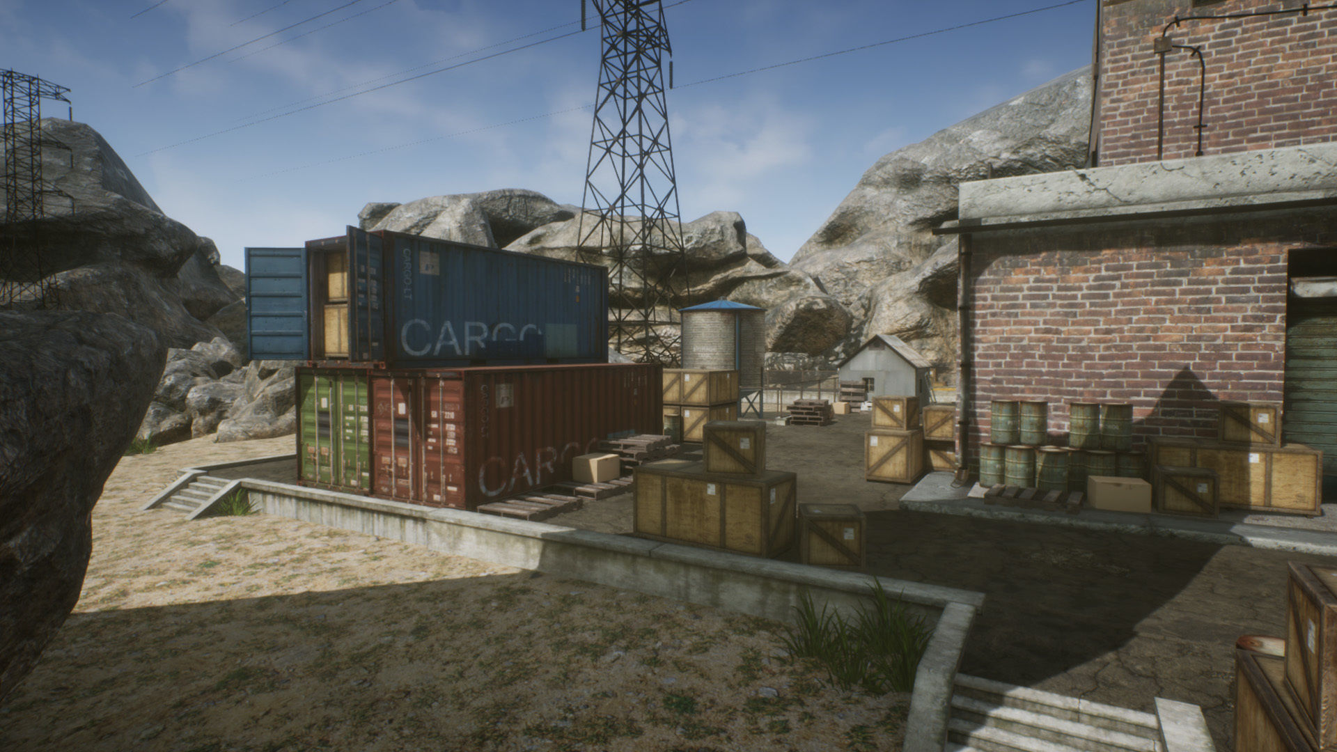 3D model FPS Mobile Game Map v4 with assets VR / AR / low-poly | CGTrader