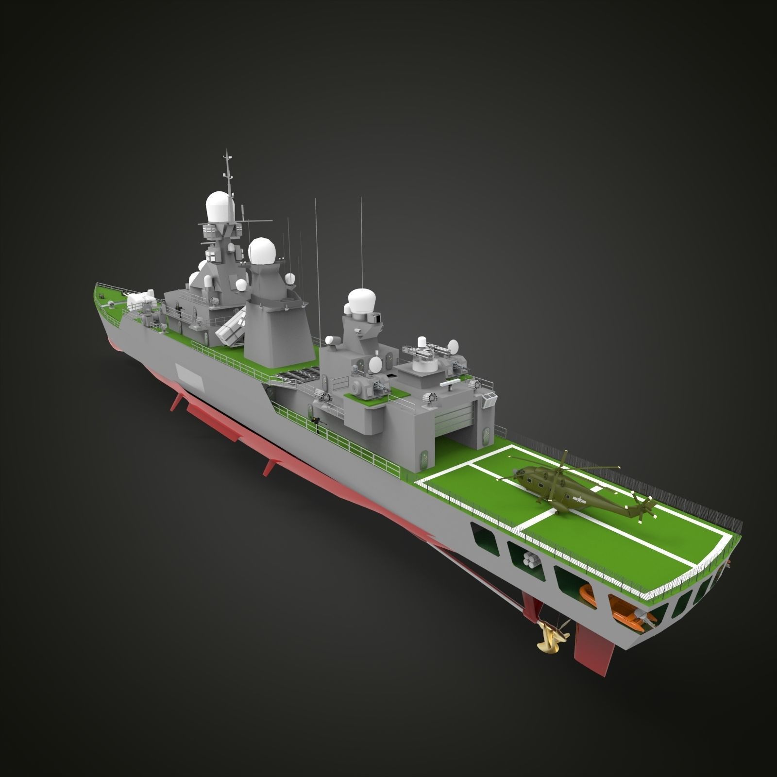 Jiangwei Class frigate 3D model | CGTrader