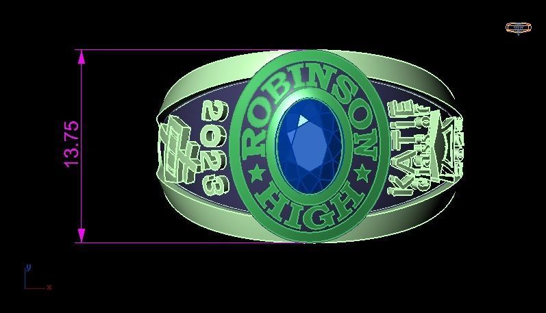 graduation ring 3D model 3D printable | CGTrader