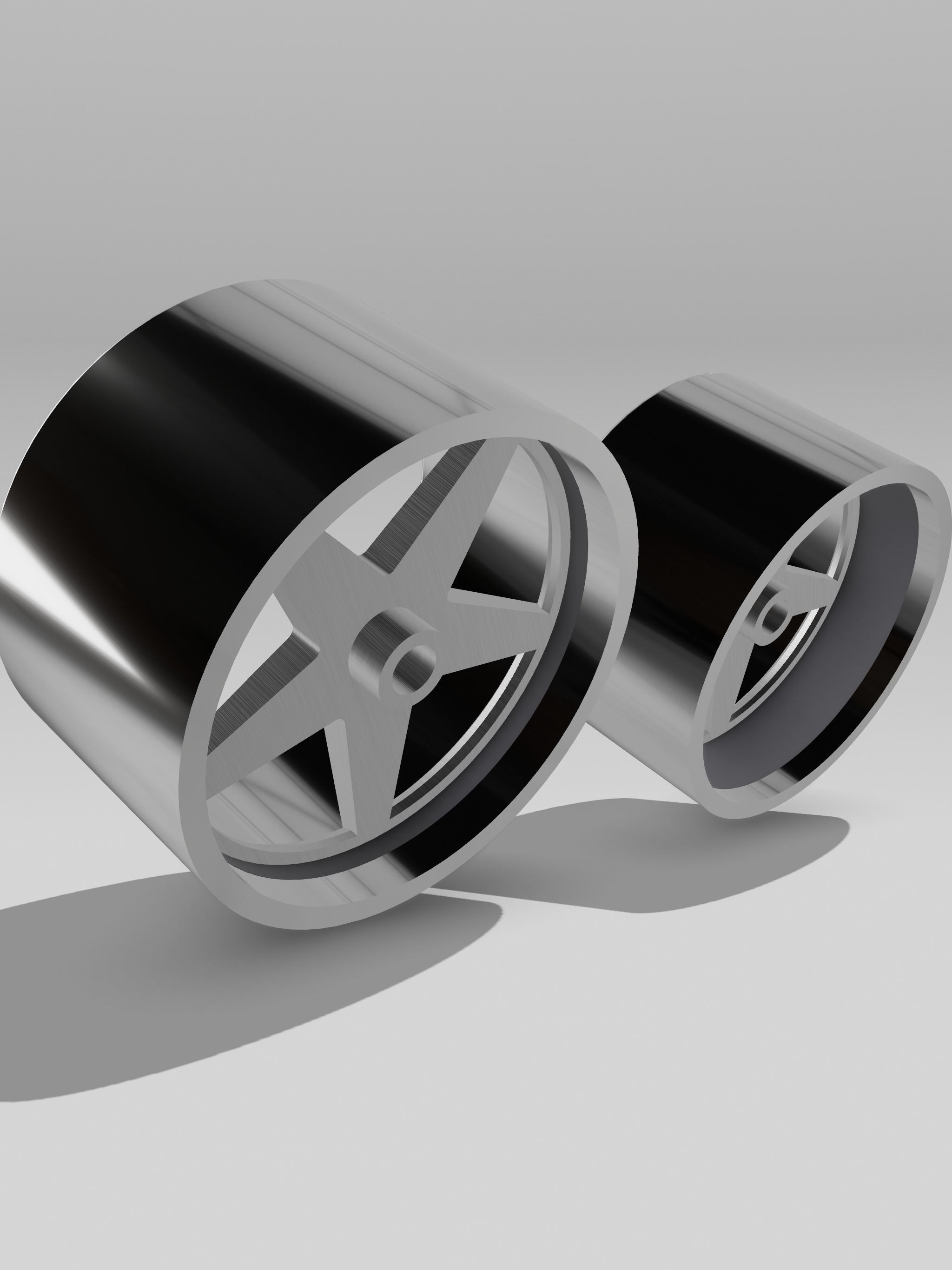 MOMO Star 3 pce Wheels staggered rims deep dish 3D model 3D printable ...