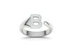 B Letter Ring Initial letter Ring Open ring Personalized ring 3D model ...