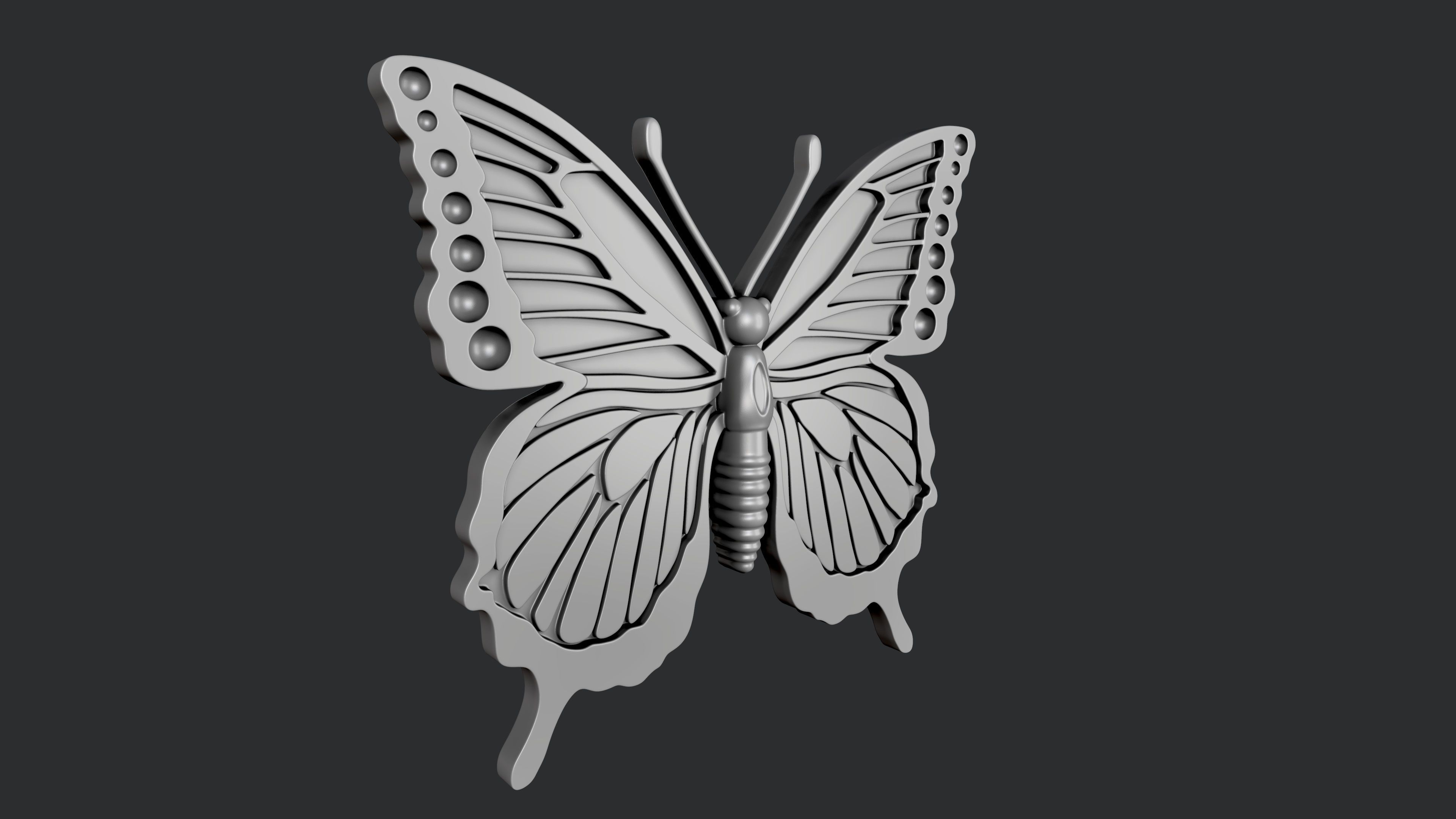 STL models for 3D printing and CNC butterfly 3D model 3D printable ...