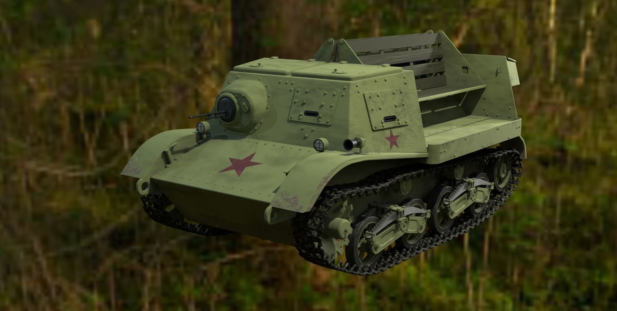 T20 Komsomolets realistic scale 3D model | CGTrader