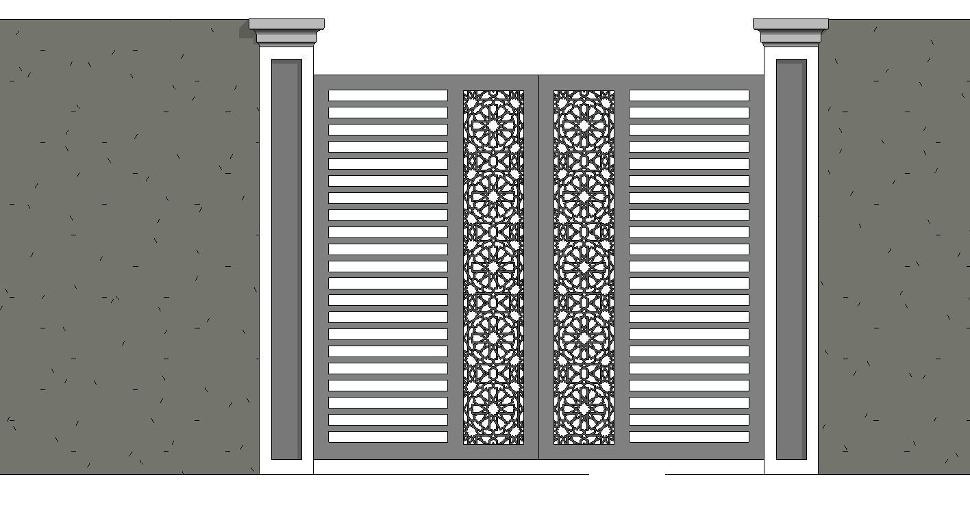 Islamic Pattern Mashrabya Fence Revit Model 3D model 3D printable ...