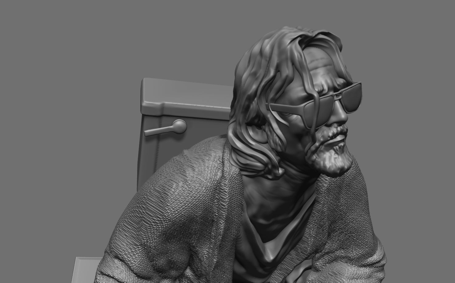 The Dude Toilet The Big Lebowski 3D model 3D printable | CGTrader