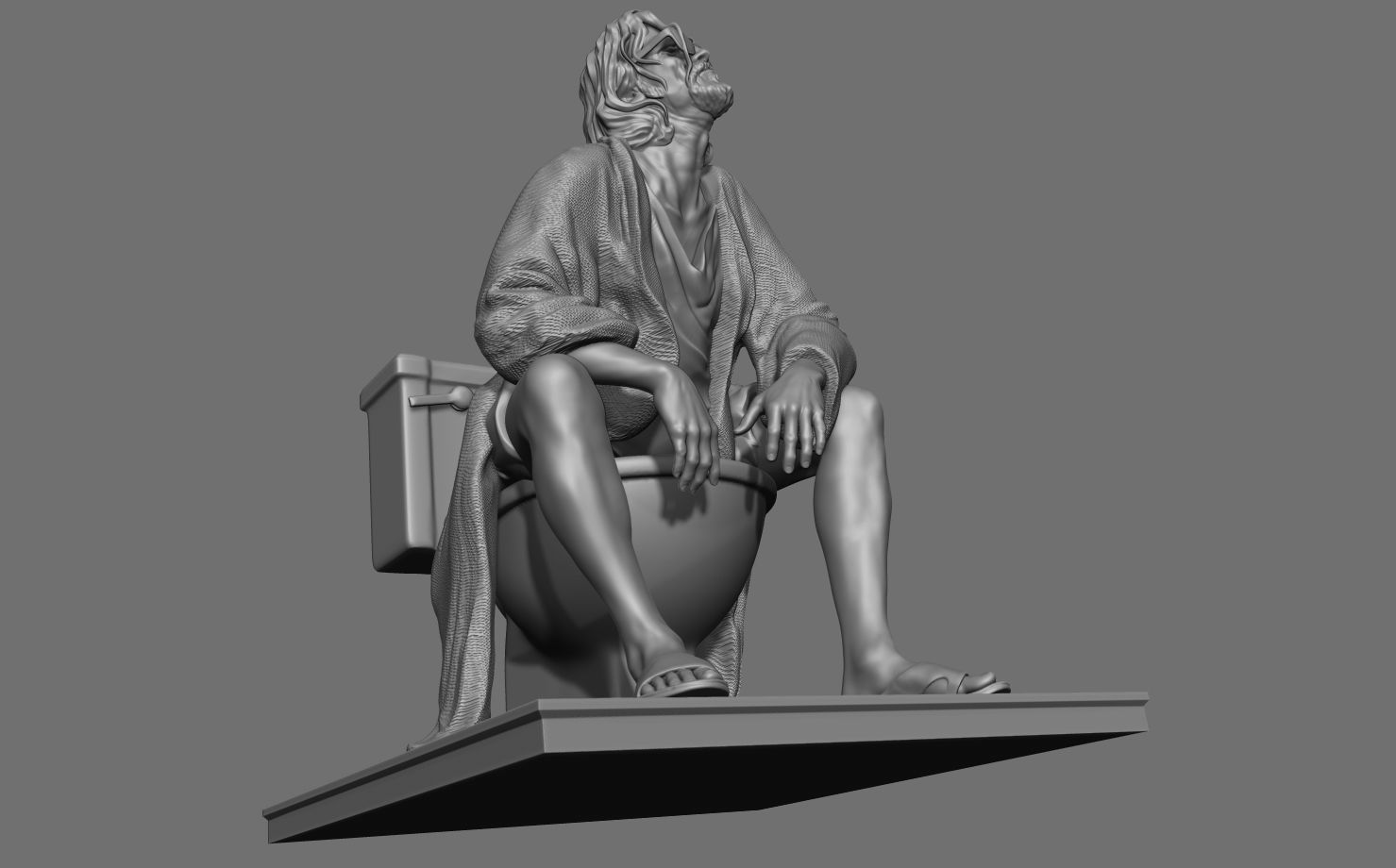 The Dude Toilet The Big Lebowski 3D model 3D printable | CGTrader