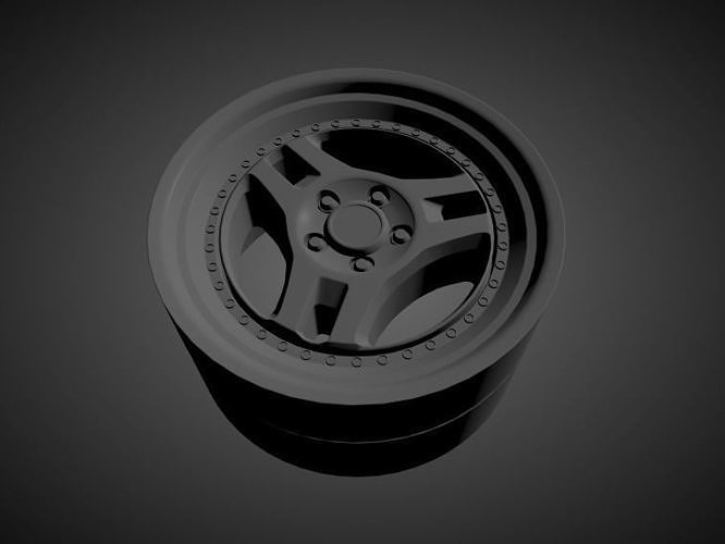 ADVAN SA3 scalable and printable rims 3D model 3D printable | CGTrader