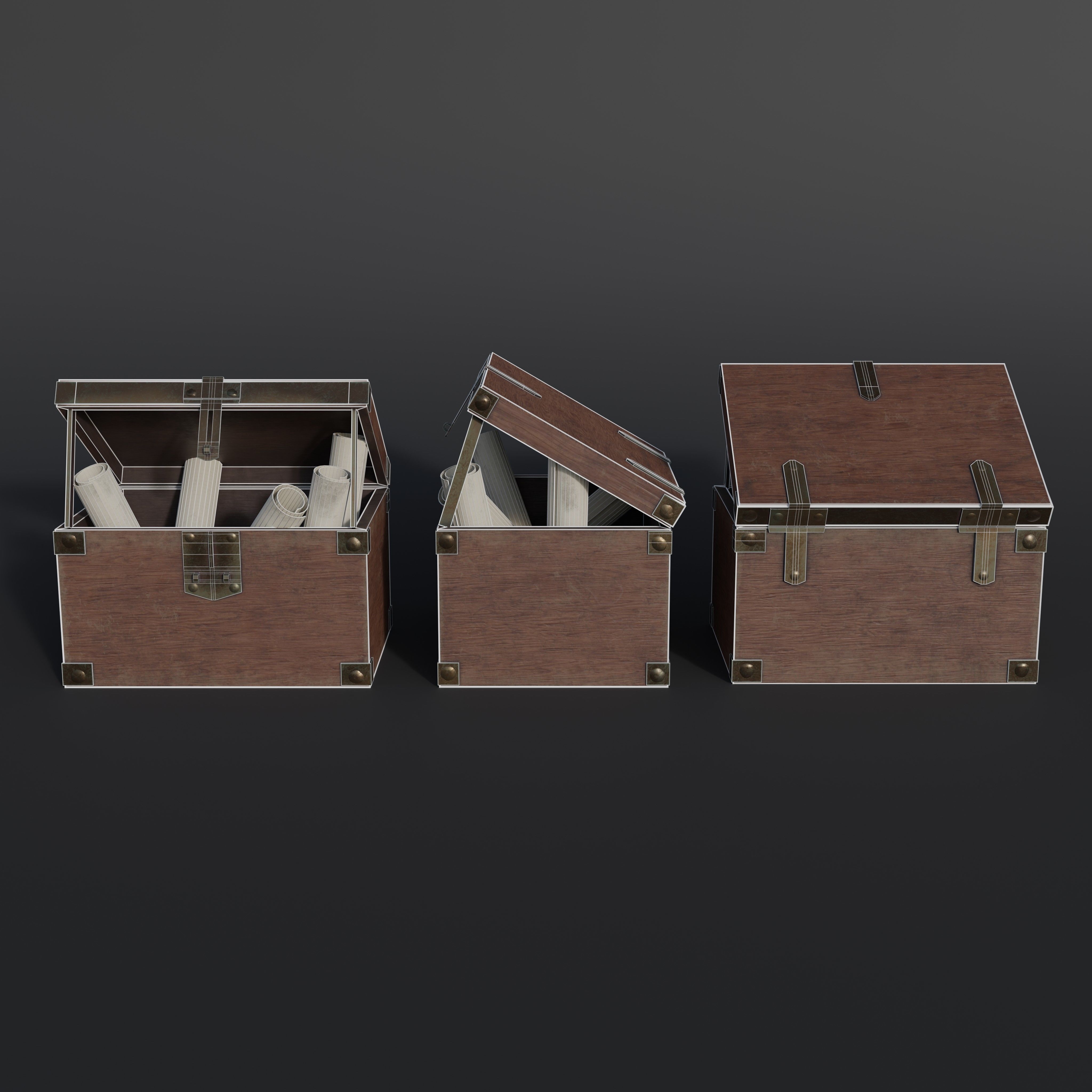 3D model Roman Chest VR / AR / low-poly | CGTrader