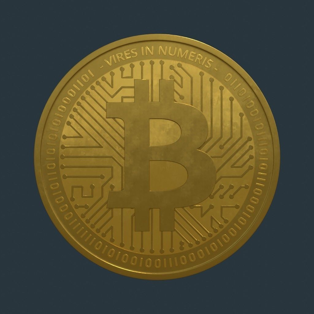 Bitcoin BTC - Cryptocurrency Coin free 3D model | CGTrader