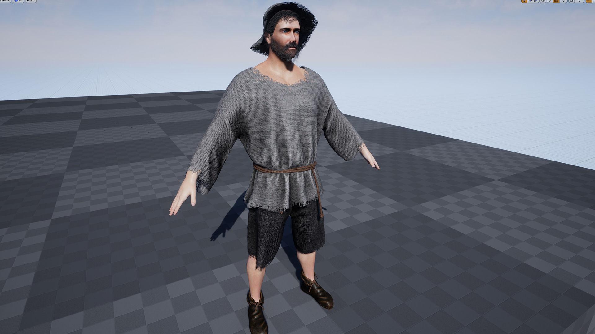 3D model Peasant man VR / AR / low-poly | CGTrader