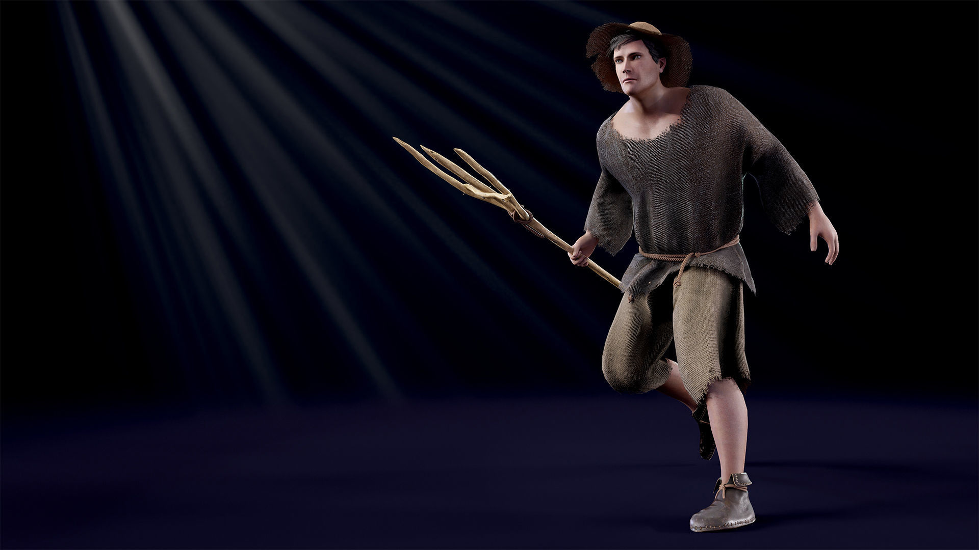 3D model Peasant man VR / AR / low-poly | CGTrader