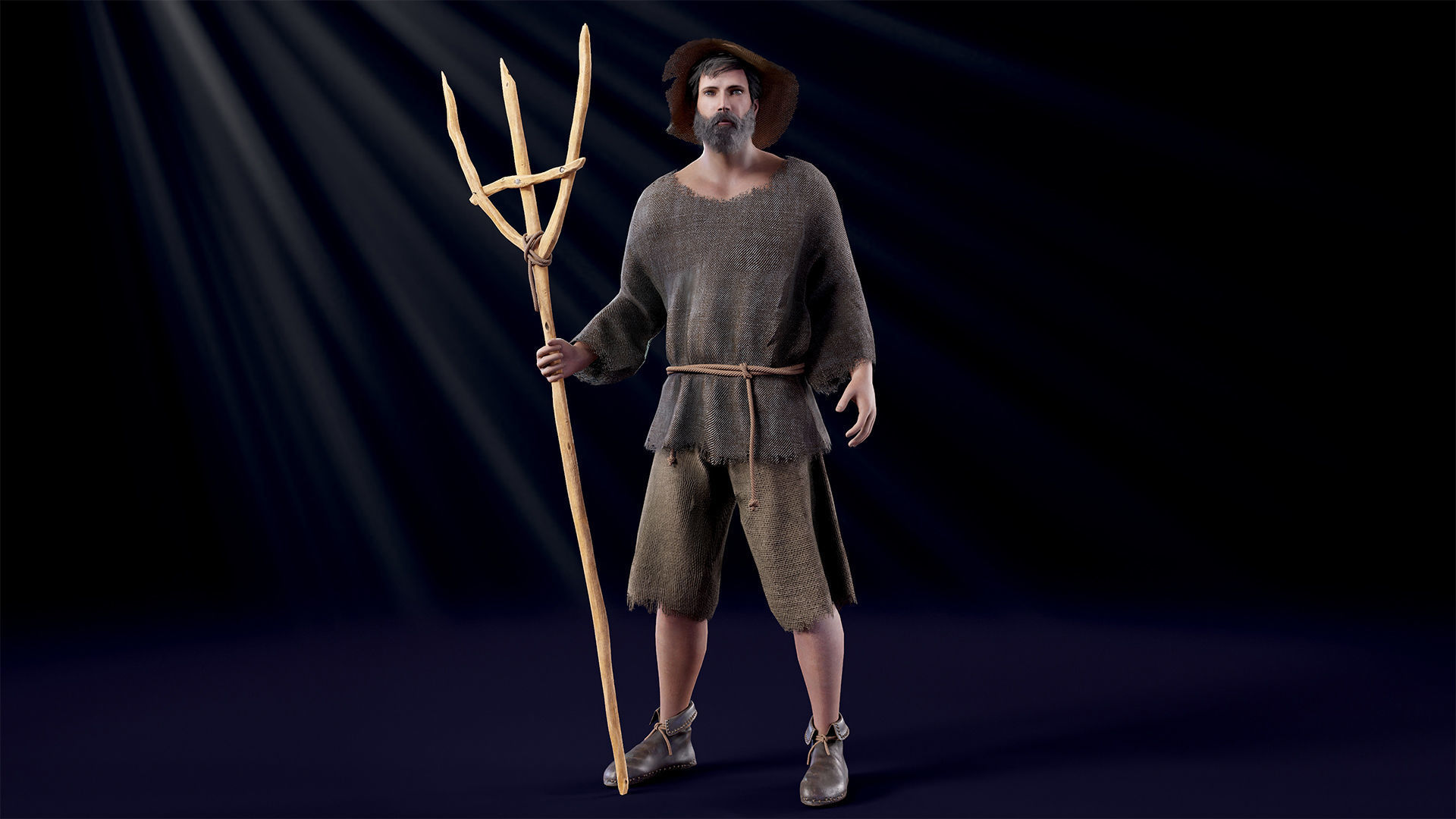 3D model Peasant man VR / AR / low-poly | CGTrader