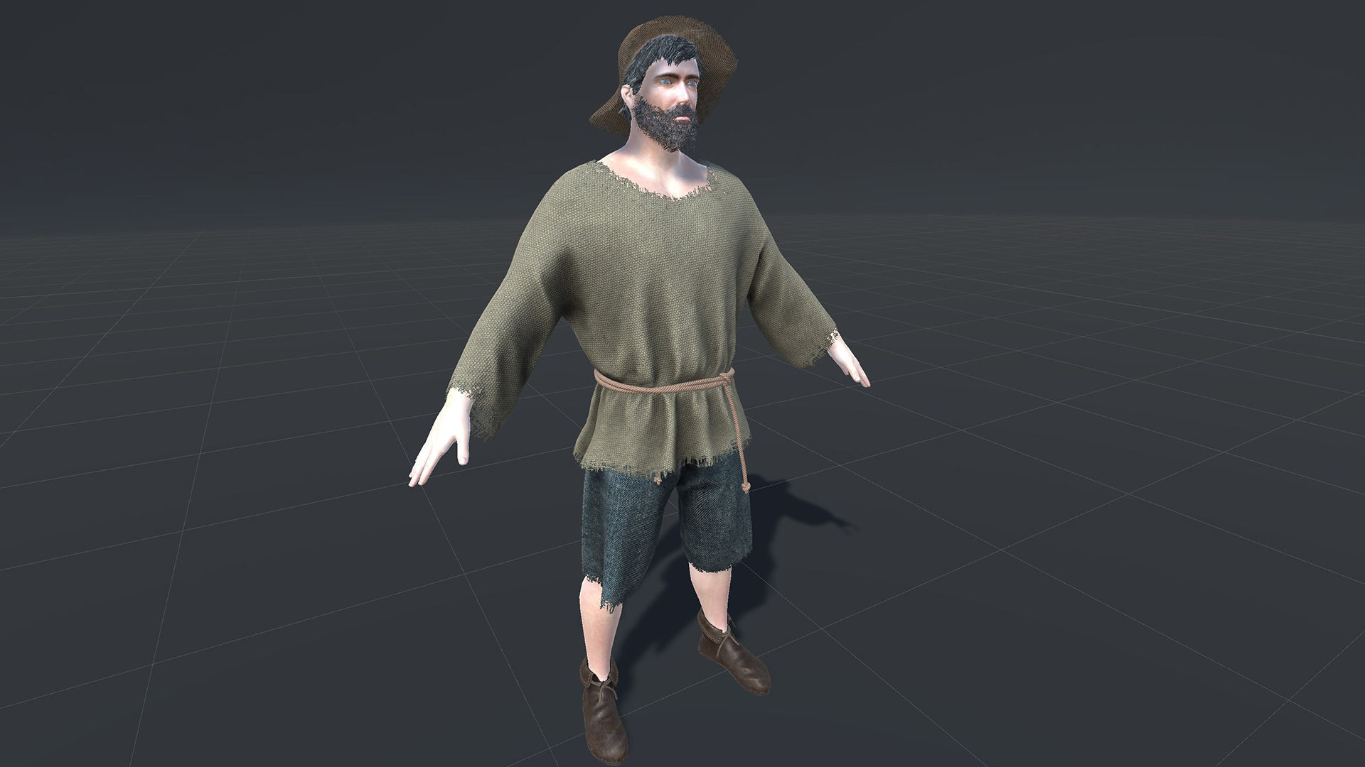 3D model Peasant man VR / AR / low-poly | CGTrader