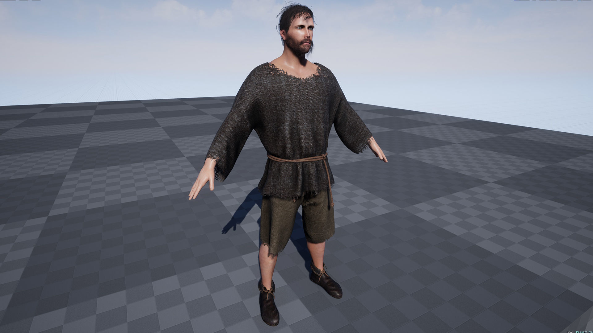 3D model Peasant man VR / AR / low-poly | CGTrader