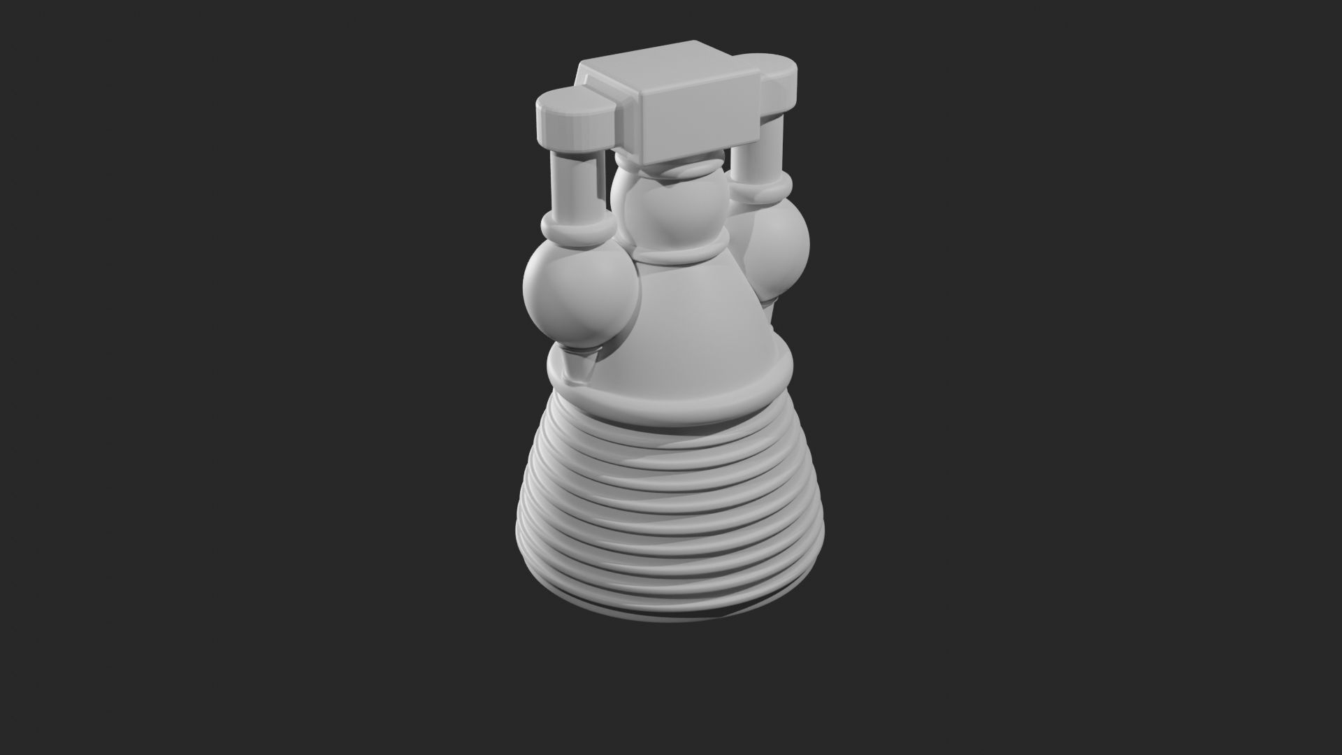 Rocket Thruster Apollo Saturn V Kitbash Part Maschinen Krieger 3D model ...