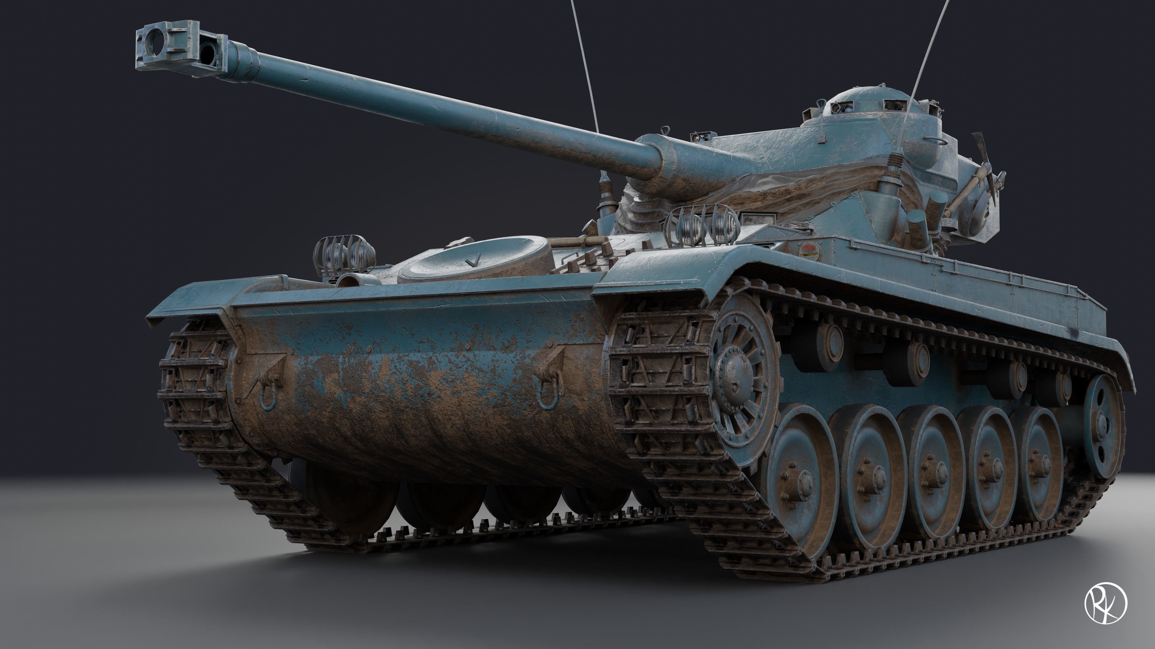 AMX-13 75 PBR Model 3D model | CGTrader