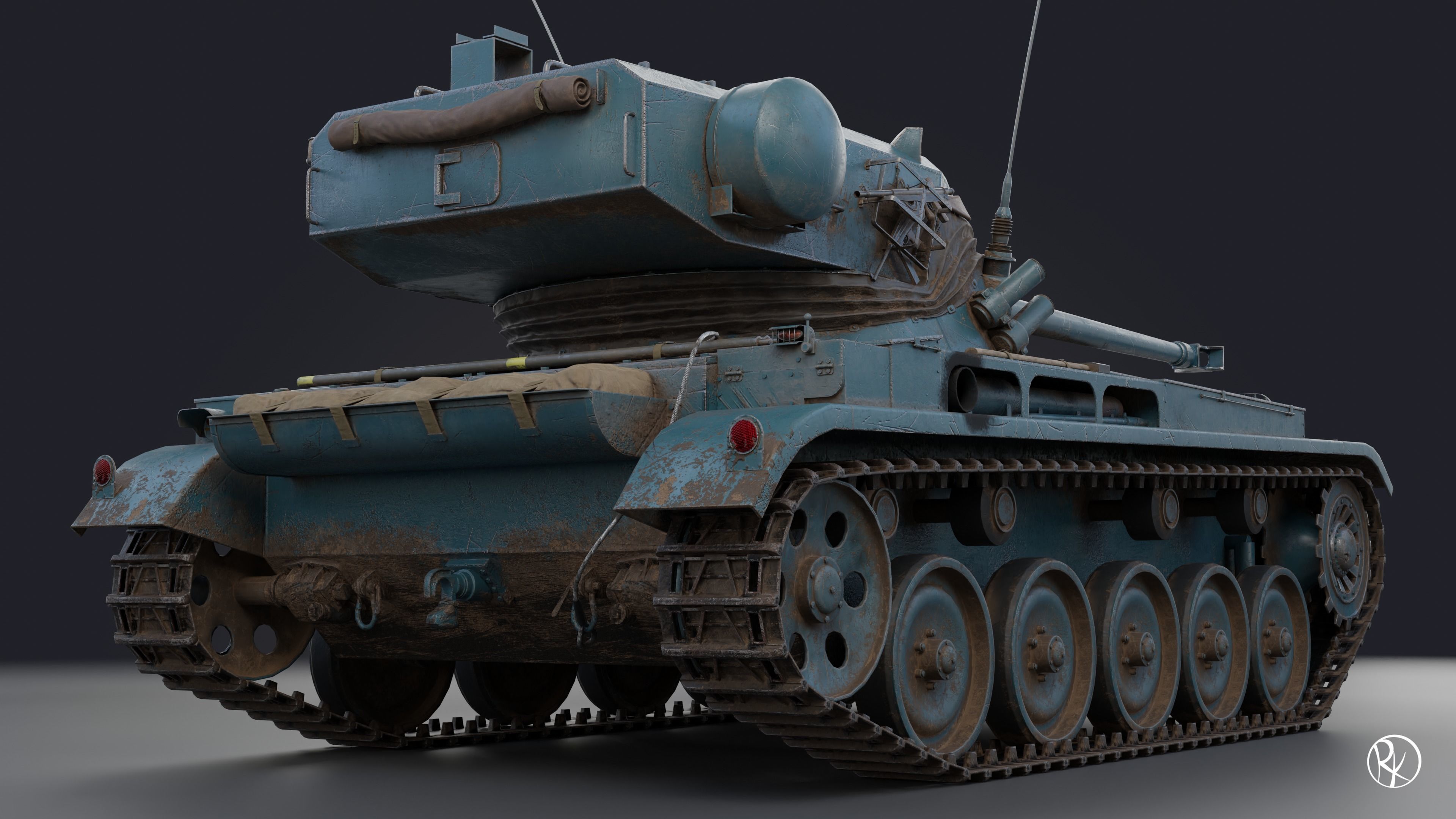 AMX-13 75 PBR Model 3D model | CGTrader