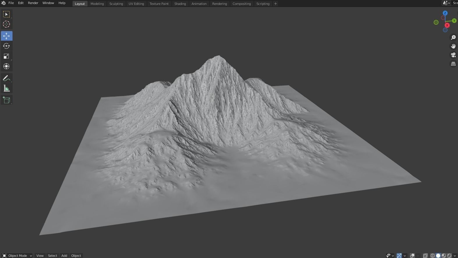 Mountain Landscape Mesh free 3D model | CGTrader
