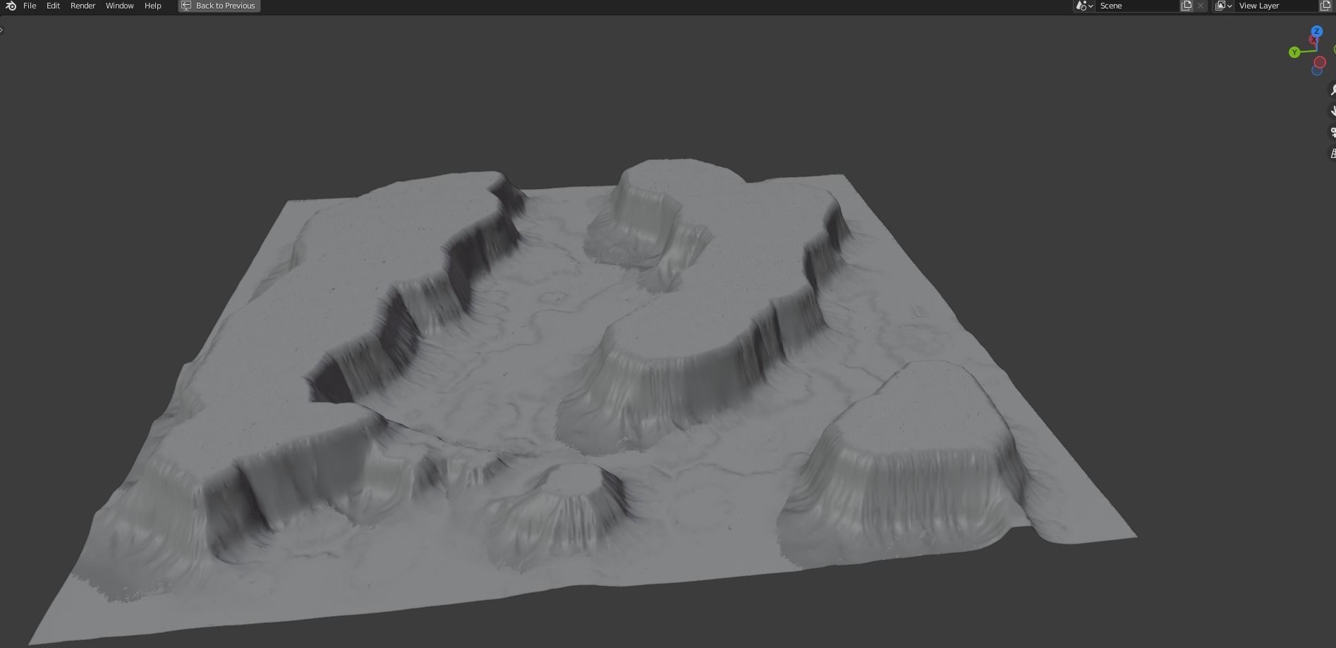 Plateau Terrain Mesh free 3D model | CGTrader