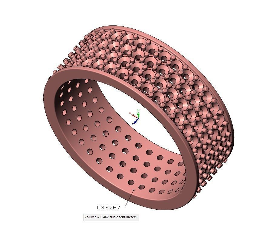 4 row diamond eternity band US sizes 6 7 8 3D model 3D printable | CGTrader