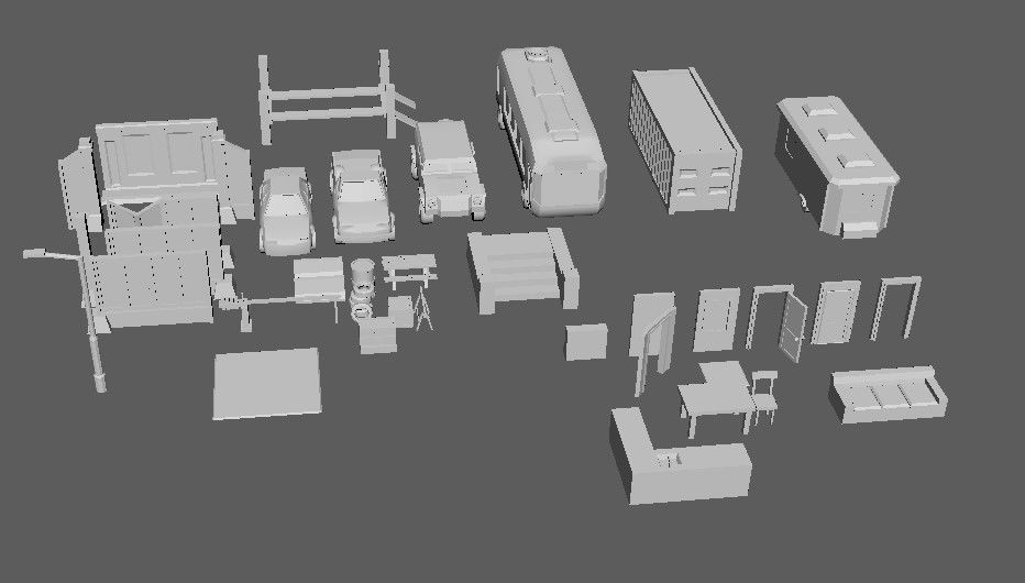 3D model Asset Objects town VR / AR / low-poly | CGTrader