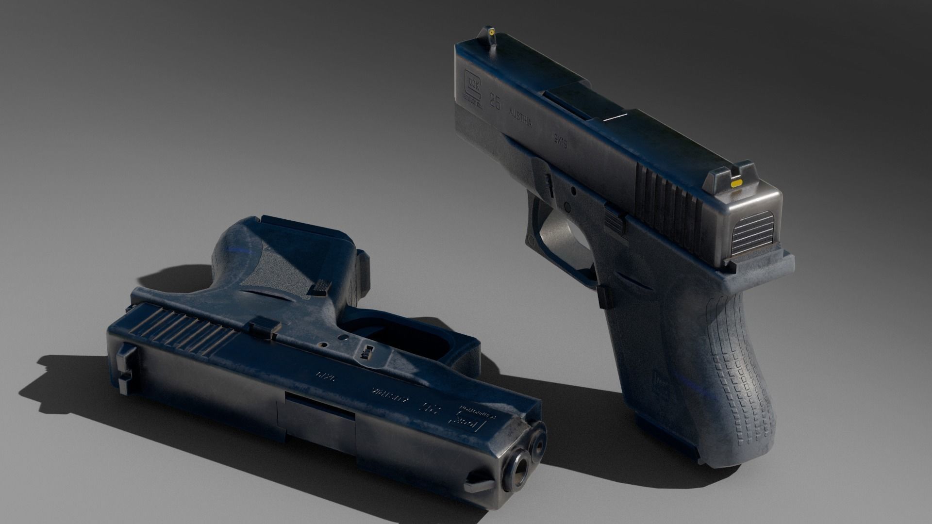 3D model Glock 26 VR / AR / low-poly rigged | CGTrader