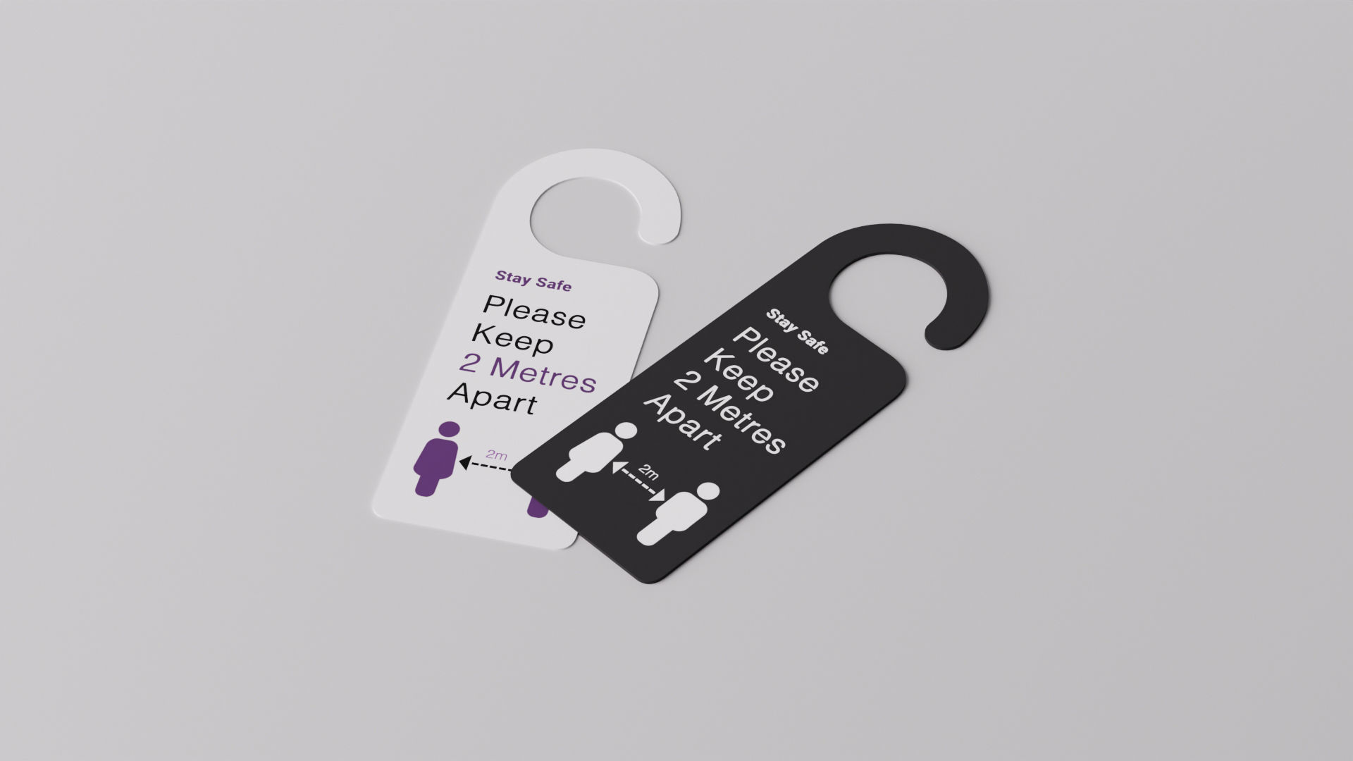 Covid Awareness Door Hangers 3D model | CGTrader