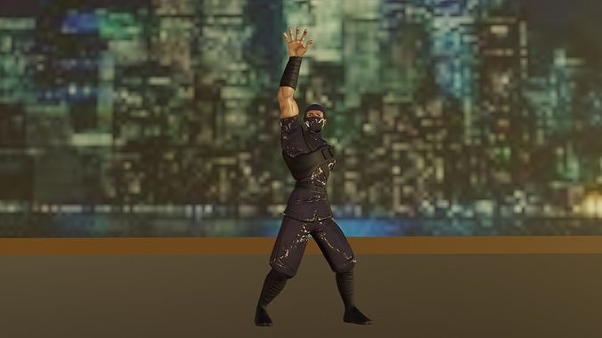 Ninja Thriller Dance Animation 3D model animated rigged | CGTrader